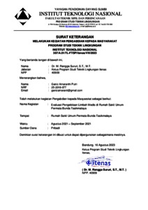 LAPORAN PKM - EVALUASI PENGELOLAAN LIMBAH MEDIS DI RUMAH SAKIT UMUM PERMATA BUNDA TASIKMALAYA ...